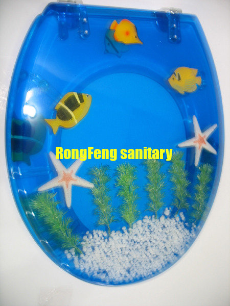 polyresin toilet seat cover,MDF toilet seat,PP toilet seat,sea star,shell transparent