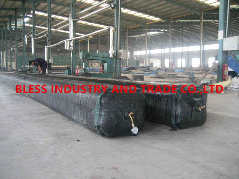 inflatable culvert baloon(600mm diameters) for culvert bridge construction sold to Kenya