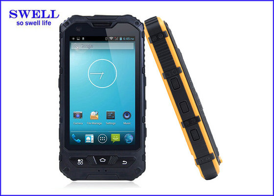 yellow Shockproof 3G GPS IP68 Smartphone , WIFI Land Rover Rugged Phone A8