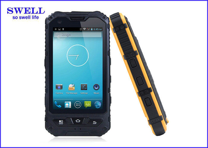 yellow Shockproof 3G GPS IP68 Smartphone , WIFI Land Rover Rugged Phone A8