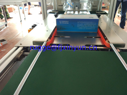 Semi automatic facial tissue carton box sealing machine with conveyor belt