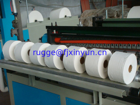 Semi automatic maxi roll paper and small bobbin paper slitting and rewinding machine