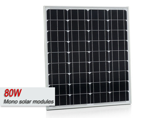80W 18V High Efficiency Monocrystalline Solar Cells Panel For Home Electricity