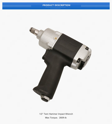 1 2 Twin Hammer Air Impact Wrench Interchangeable Drive Heavey Duty