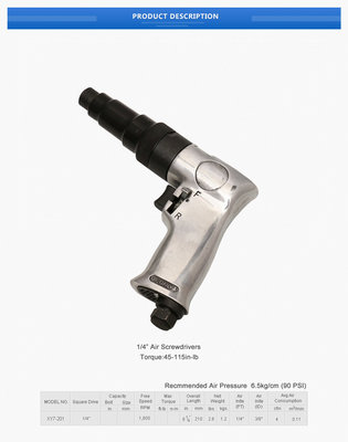 Durable 1/4" Hammer Impact Screwdriver Adjustable Clutch Hand Operation