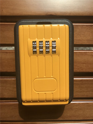 Digital Combination Outdoor Door Key Safe Box Black & Yellow