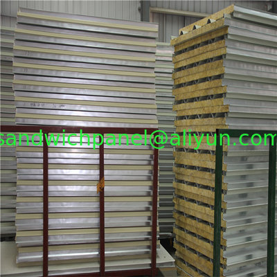sound insulation metal sheet rock wool sandwich roof tile 5950 x 950 x 50mm