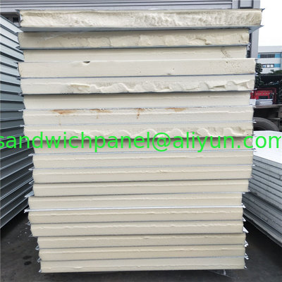 lightweight energy saving grey white PU sandwich panel 5000 x 1150 x 50 x 0.326mm