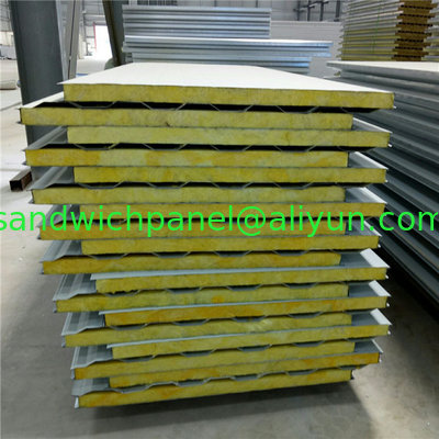 160Pcs ivory white insulated glass wool sandwich roof panel5950 X 960 X 50mm for a 40HQ