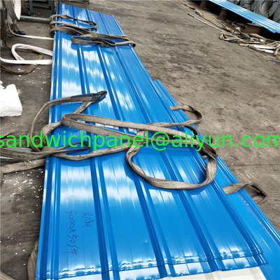 gauge 24 blue color corrugated zinc aluminum roofing sheet 5500 x 840mm x 0.526mm