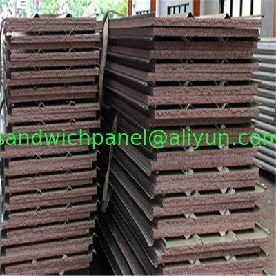 grey white 0.326mm color sheet 50mm corrugated thermosetting polystyrene sandwich roof panel