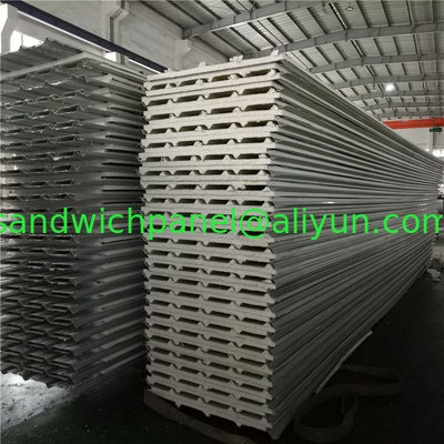 0.426mm single steel 30mm eps sandwich roof panel with silver paper for warehouse