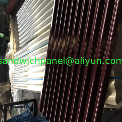 HF-009 iron oxide red color corrugated roofing sheets with the thickness 0.15-1.2mm