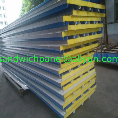 blue color insulated glass wool sandwich roof panel 5500 x 960 x 50mm