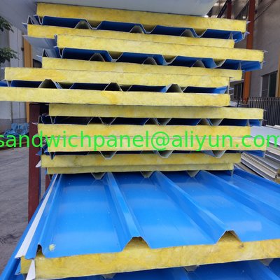 economical and practical 50mm glass wool 20ft container house roof sandwich panel price