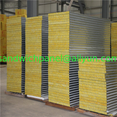 hotel use and 50mm greywhite sandwich panel material prefab glass wool sandwich panel house