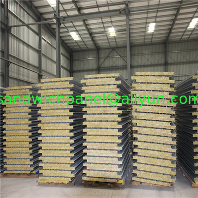 heat insualation corrugated grey white caravan wall  rock wool sandwich panel