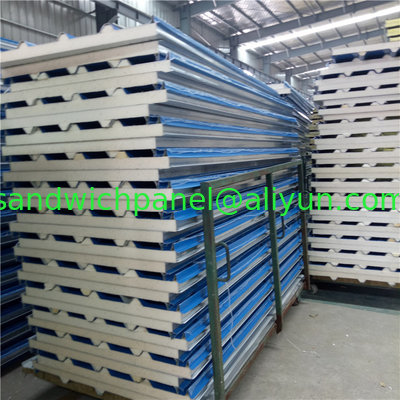 insulated 0.376mm polyurethane foam sandwich roof panel used in cold storage