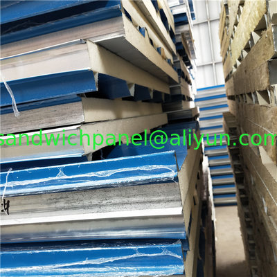 roof aluminum sandwich tile 50mm blue color pu panel for cold room