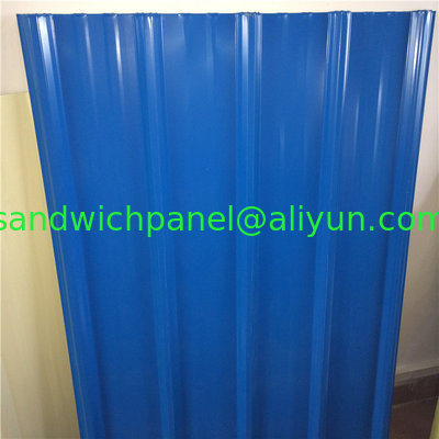 blue corrugated 0.426mm roof steel sheets use as fencing wall in road