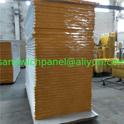 construction real estate rock wool sandwich panel with film with film 3000x1150x50mm