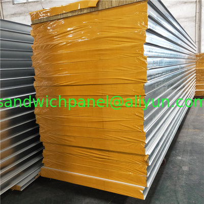 insulated 50mm rock wool sandwich panel with 0.326mm instead of pvc ceiling panels