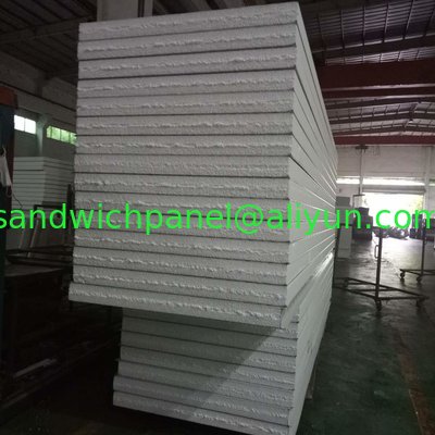 grey white EPS sandwich waterproof wall panels 1150-100-0.376mm for prefab buildings