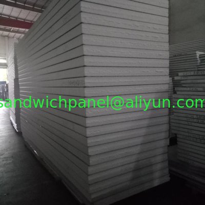 grey white EPS sandwich waterproof wall panels 1150-100-0.376mm for prefab buildings
