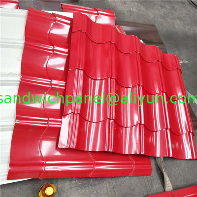 820mm red glazed roof tile building material used for prefabricated house