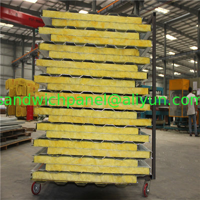fireproof corrugated glass wool container house  sandwich wall panel  1150-50-0.376mm
