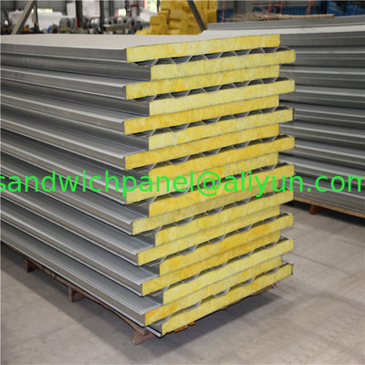 corrugated container home glass wool sandwich panel 1150-50-0.6mm galvanized steel up