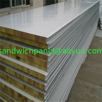RAL9002 color manufactured home 50mm rock wool sandwich wall panels
