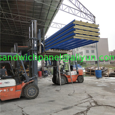A grade fire rating 50mm rock wool roof sandwich panel 960-50-0.376mm for warehouse