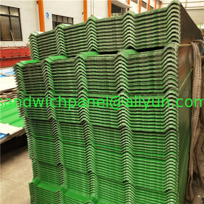 Huaguan brand green color steel roof sheet 4000-840-0.426mm for building