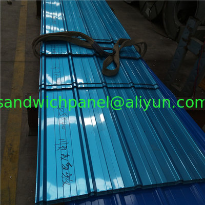 RAL5015 color roofing sheets with 0.476mm thickness for prefabricated building