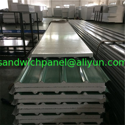 silver paper eps sandwich roof panel 840-30-0.376mm with green for house