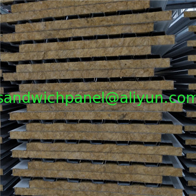 manufactured prefabricated home 960mm rock wool sandwich roof panels with 0.426mm