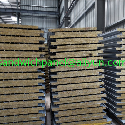 960-50-0.376mm insulated rock wool sandwich roof panels with 30 minutes fire resistant