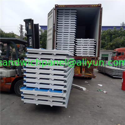 eps 12kg sandwich panel 1050-50-0.426mm cover with film both side for prefab house