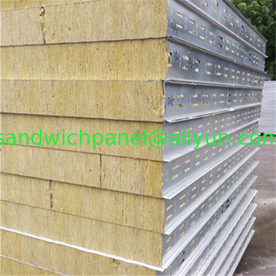 100mm rock wool sandwich panel use as industrial kiln board resistant fire more than 150 minutes