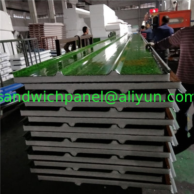 50mm wood grain steel sheet eps sandwich panel boards with 12kg for prefab house