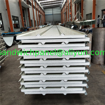 new building construction materials 50mm eps sandwich roof panel with anti slip steel sruface