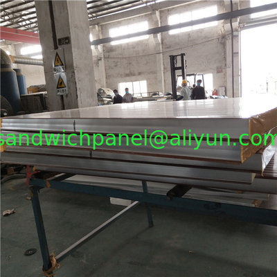 fireproof styrofoam rock wool wall sandwich panel 1150-75-0.426mm wood grain both side