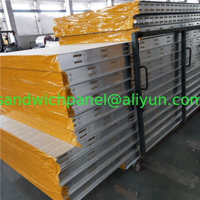 100mm rock wool sandwich panes cover with protective film for walls