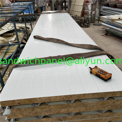 GQT quality 960mm rock wool sandwich roof panel for construction buildings