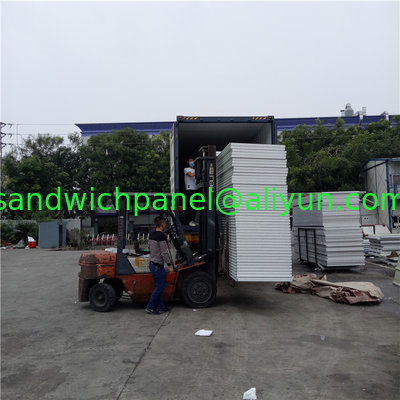 0.376mm souble greywhite steel eps sandwich panels for workshop prefab house