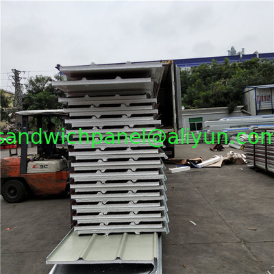 7250mm length 14kg wine red color steel eps sandwich roof panel 1050-50-0.4mm