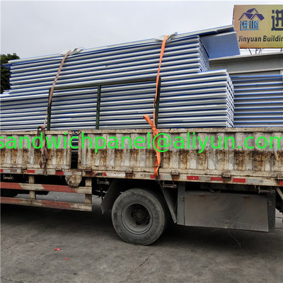 waterproof 30mm PVC paper eps sandwich prefabricated house roof panel with 14kg