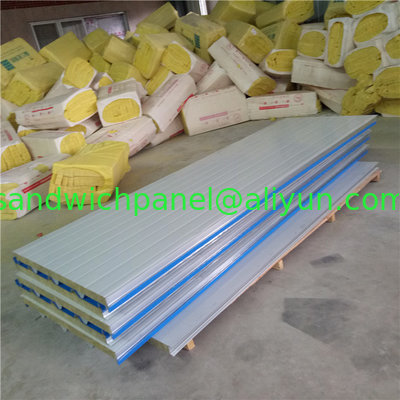 50mm rockwool uae fireproof sandwich panels with 0.376mm for prefab buildings