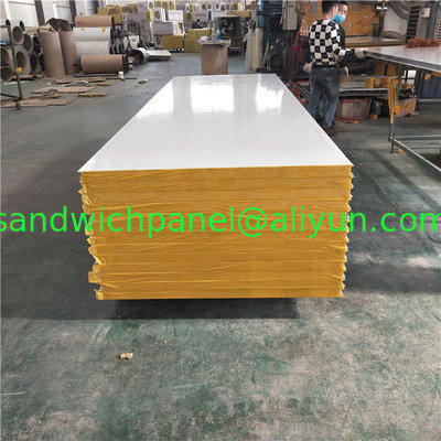 fireproof 50mm imitation rock wool sandwich panel with 0.426mm and protective film for clear room